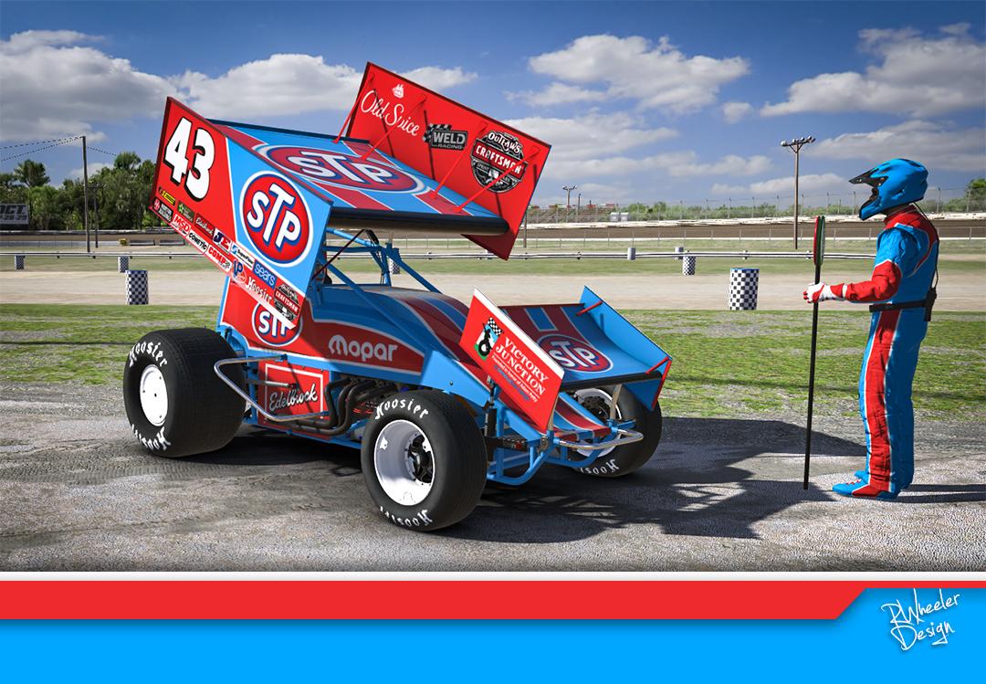 STP Dirt Sprint Car by Roy Wheeler - Trading Paints